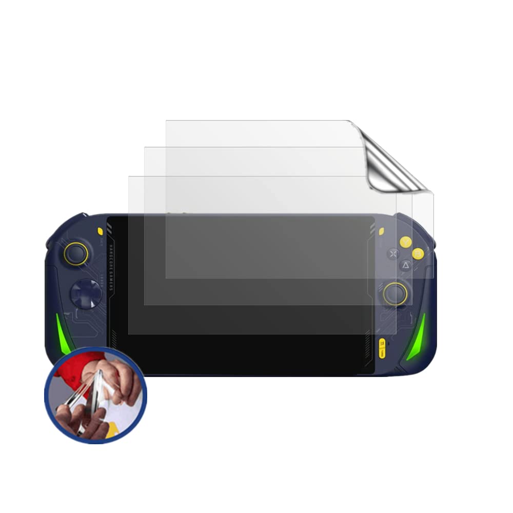 MIHENCE [ 3PCS Compatible for AOKZOE A1 Screen Protector, PET Premium Real HD Protective Film Compatible for Aokzoe A1 8 Inch Mini Handheld Game Console