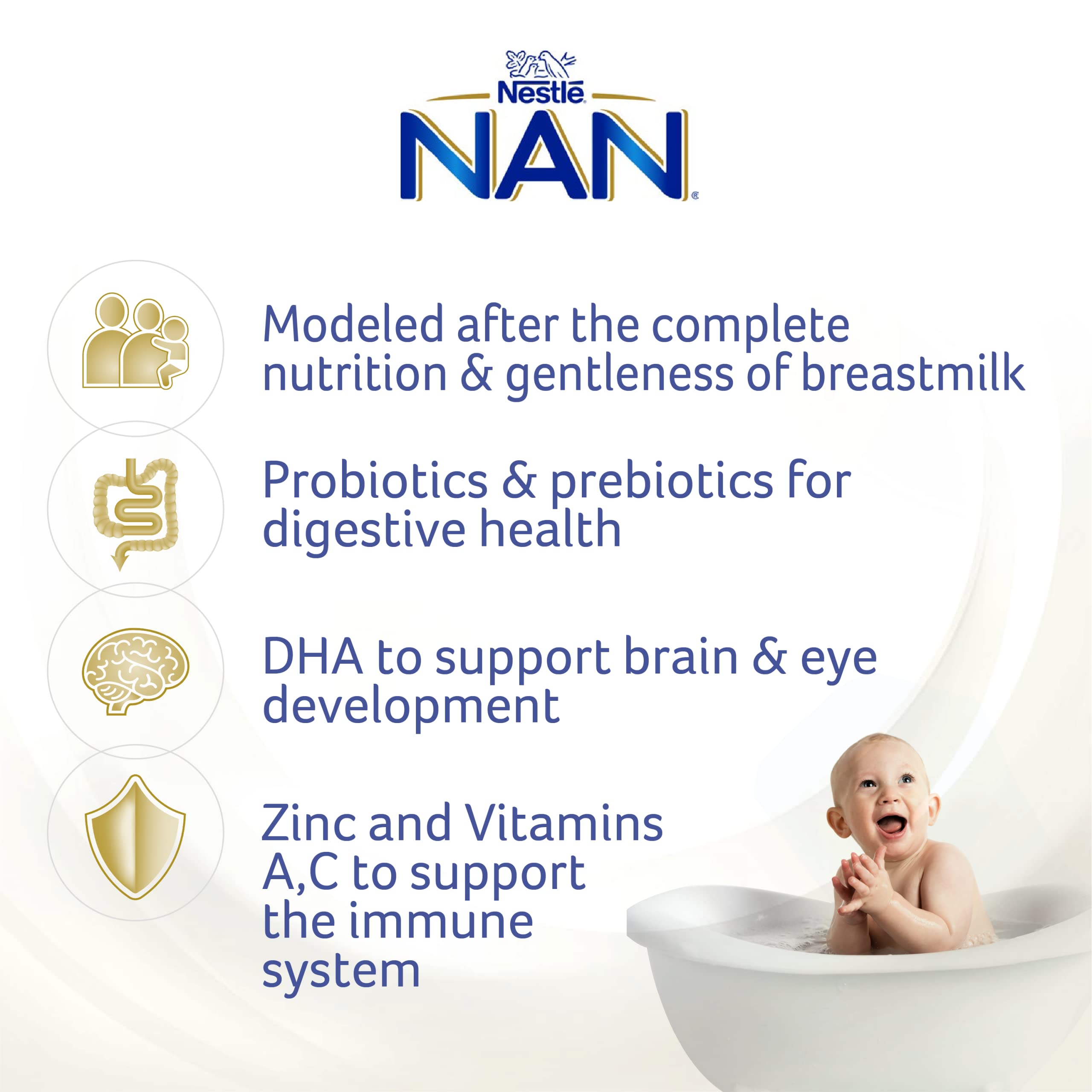 Nestlé NAN SUPREMEpro 1, Premium Baby Formula, Newborn to 12 Months – 800g