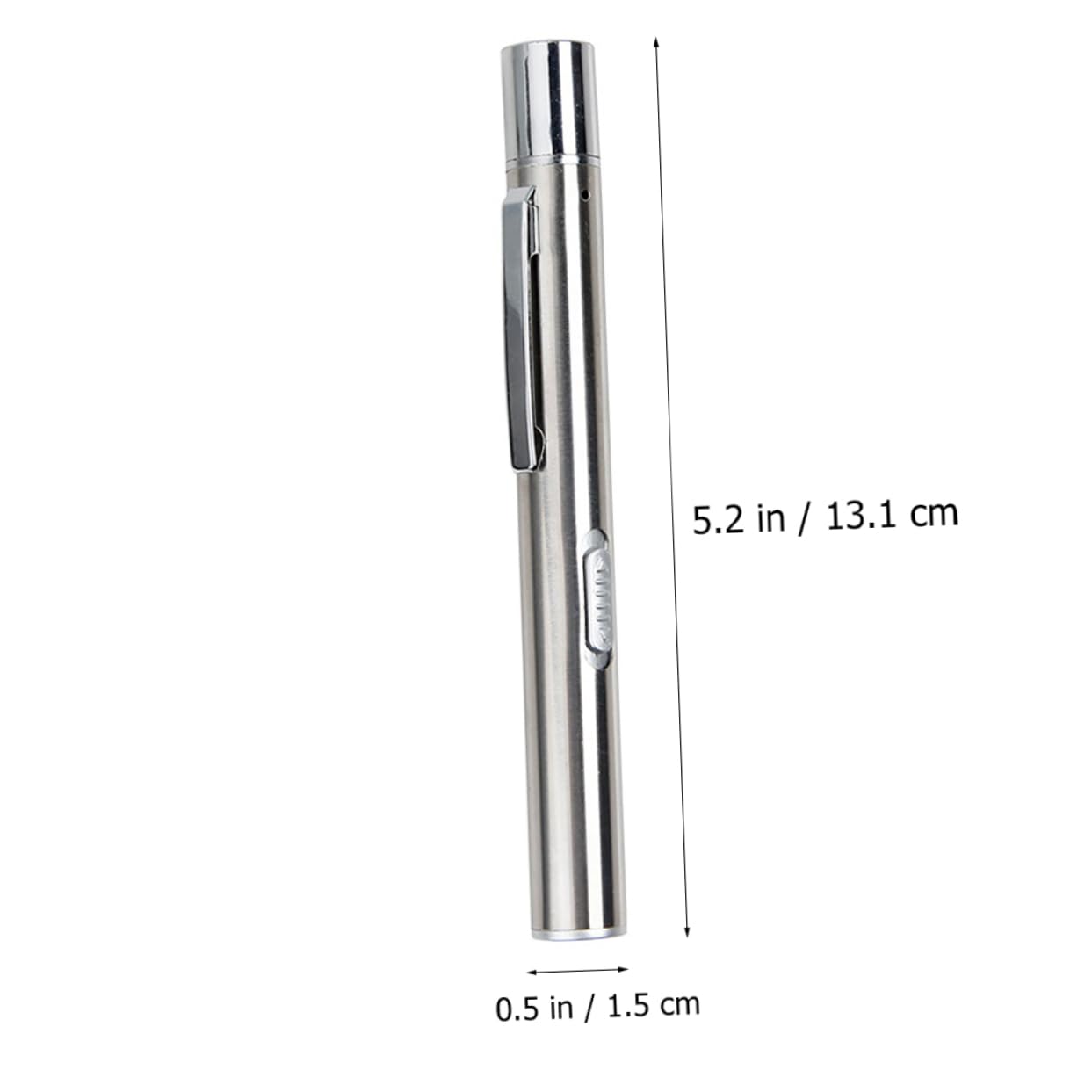 TOPPERFUN 2pcs Flashlight Waterproof Handheld Pen Light Pen Electric Torch Penlights Nursing Pen Lights Rechargeable Flash Light Medical Pen Light Pen for Doctors LED Silver Metal