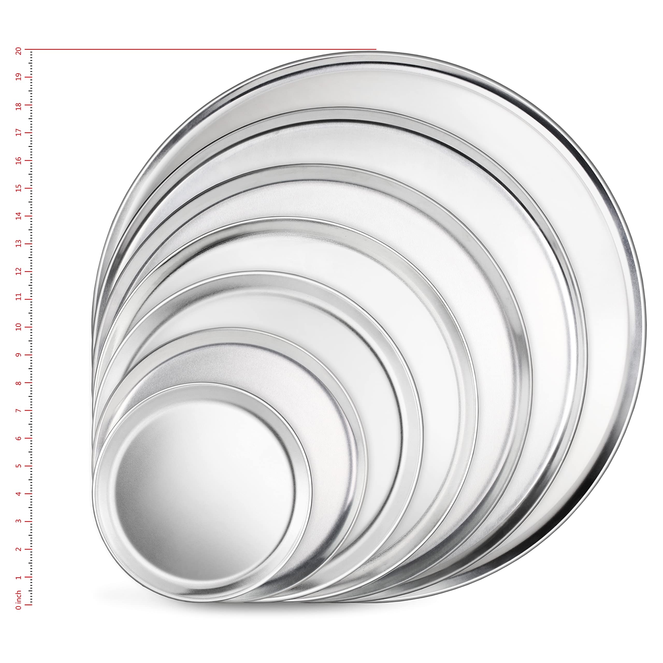 New Star Foodservice | Commercial Aluminum Pizza Tray Pizza Pan Coupe Style (Silver, 14-Inch)