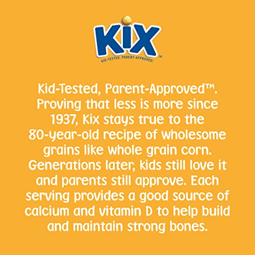 Kix Whole Grain Breakfast Cereal, Crispy Corn Cereal Puffs, Family Size, 18 oz