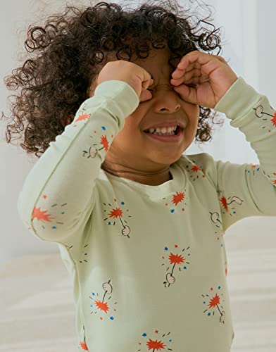 moimoln Baby Toddler Boys Cotton Modal Long-Sleeve Snug fit Pjs Pajama Sleepwear Sparkle 5T