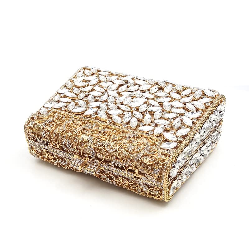 MJWDP Bridal Wedding Party Purse Women Evening Party Handbag Clutches Elegant Crystal Purses (Color : E, Size : 1)