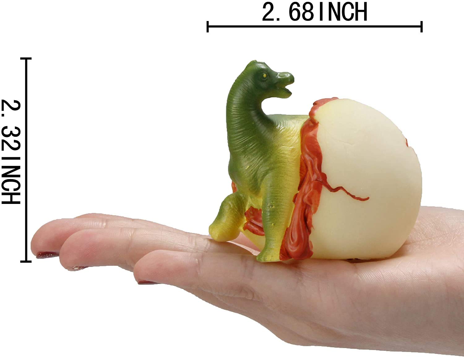 JOYIN 6 Pcs Pre Filled Easter Eggs with Light-up Floating Hatching Dinosaur Bath Toys, 4” Toys Filled Easter Eggs for Easter Basket Filler, Easter Eggs Hunt, Easter Theme Party Favors