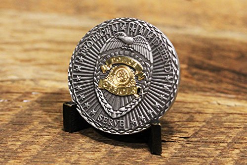 Police Officer Dedication Challenge Coin! Law Enforcement Custom Coin, Unreal Two Tone 3D Challenge Coin! Solid Brass Die Struck Police Department Challenge Coin!