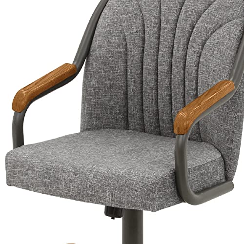 Overstock Chromcraft Douglas Caster Dining Chairs in Chestnut, Gray Finish (Set of 2) Chestnut Chestnut Finish