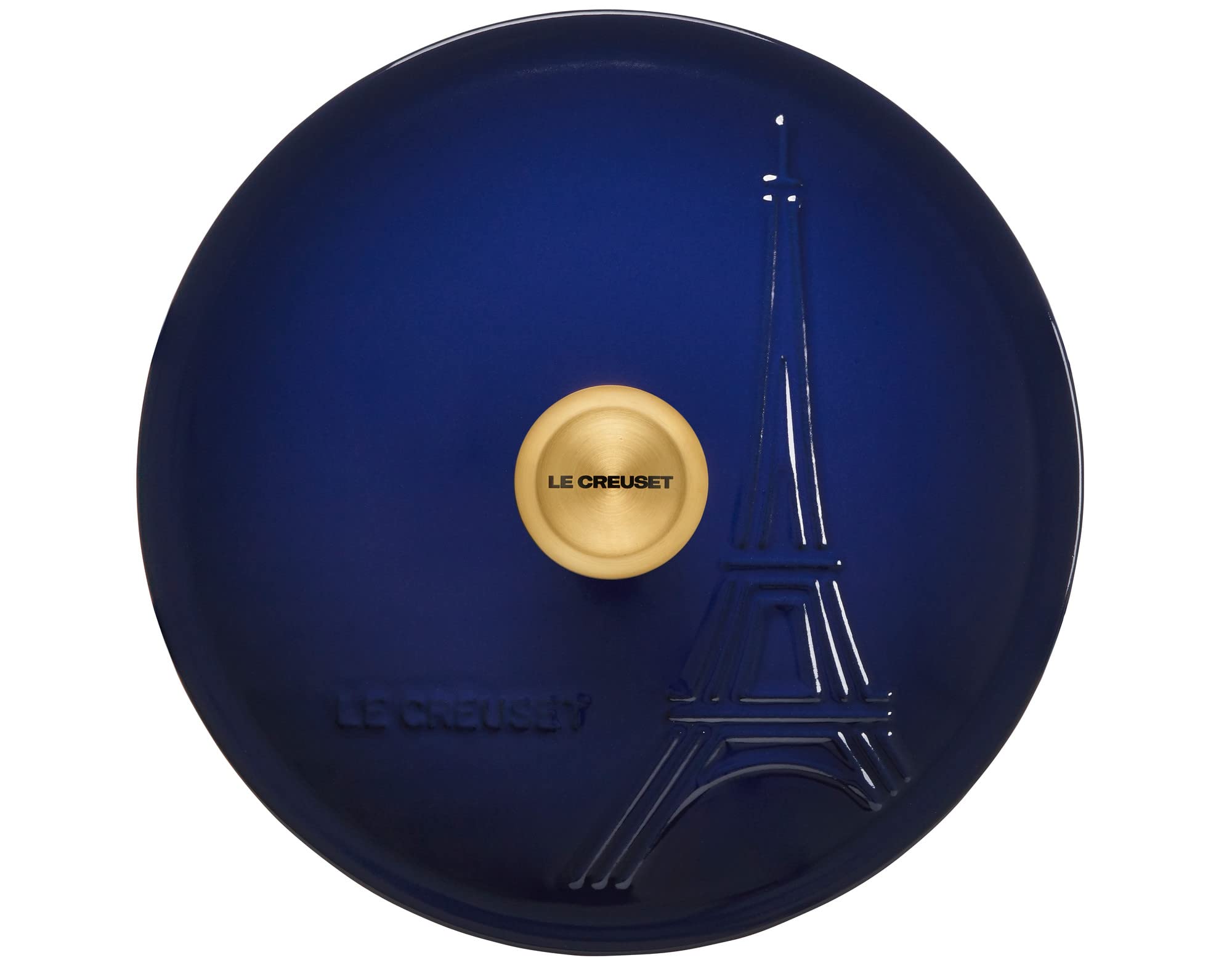Le Creuset Eiffel Tower Collection Enameled Cast Iron Signature Cocotte with Lid, 2.5 qt., Indigo