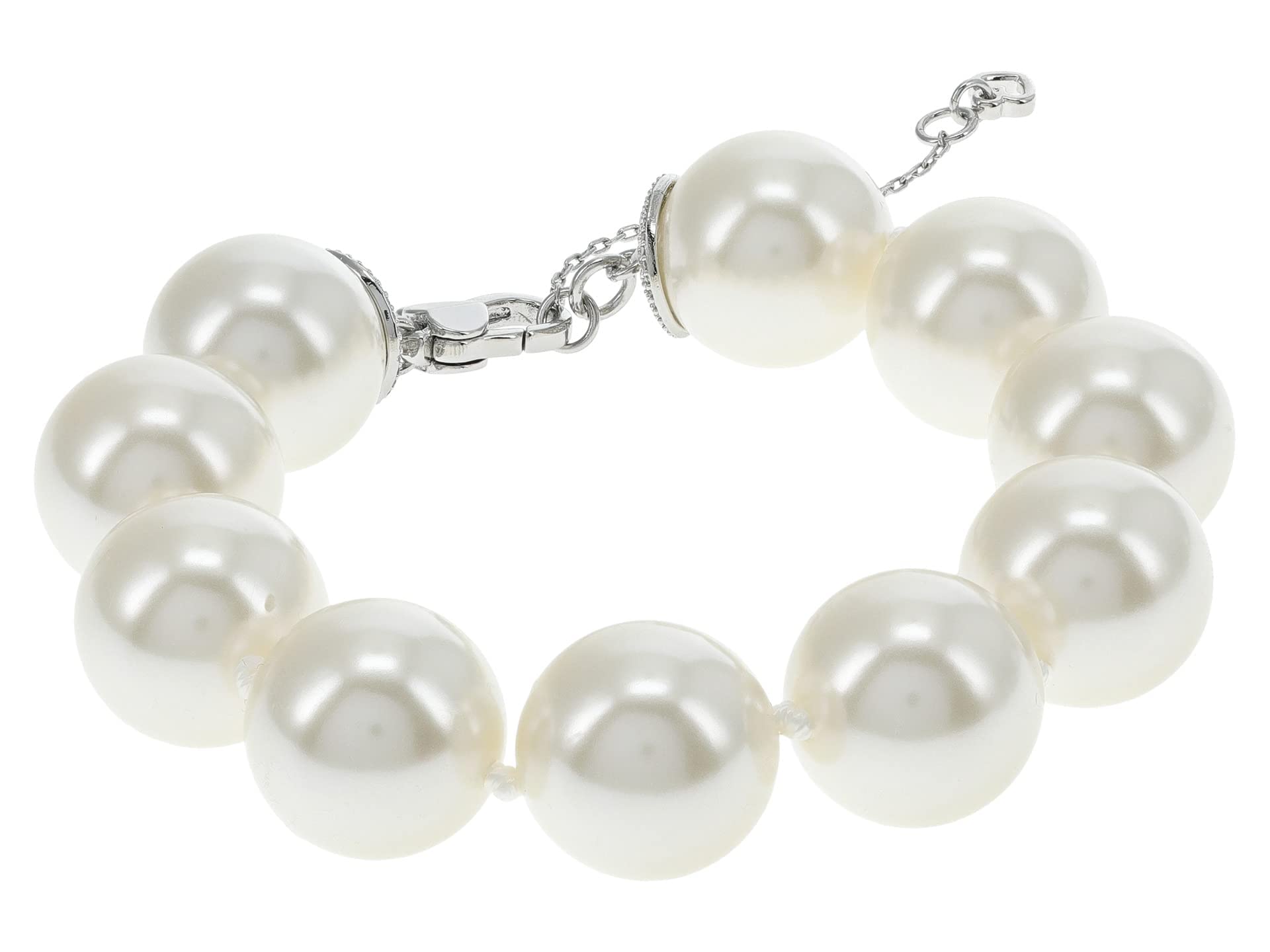 Kate Spade New York Pearls, Please Bracelet Cream/Silver One Size