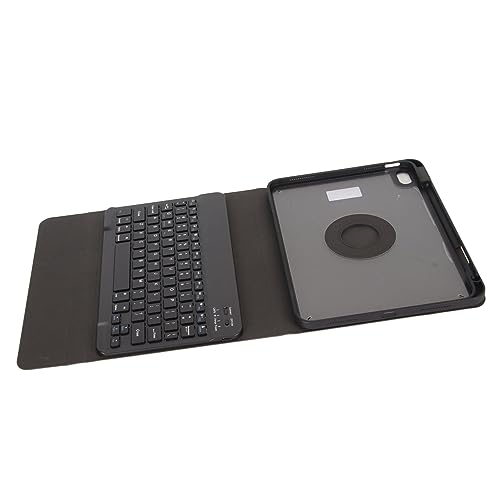 Keyboard, Precise Cutouts 180mAh Battery Magnetic Wireless Keyboard Rotating Design with Case for 10.9in Tablet (Black)