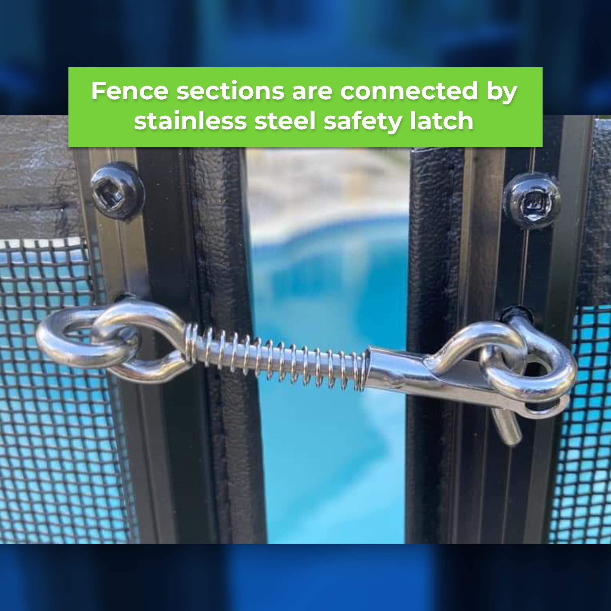 Pool Fence DIY by Life Saver Fencing Section Kit, 4 x 12-Feet, Black