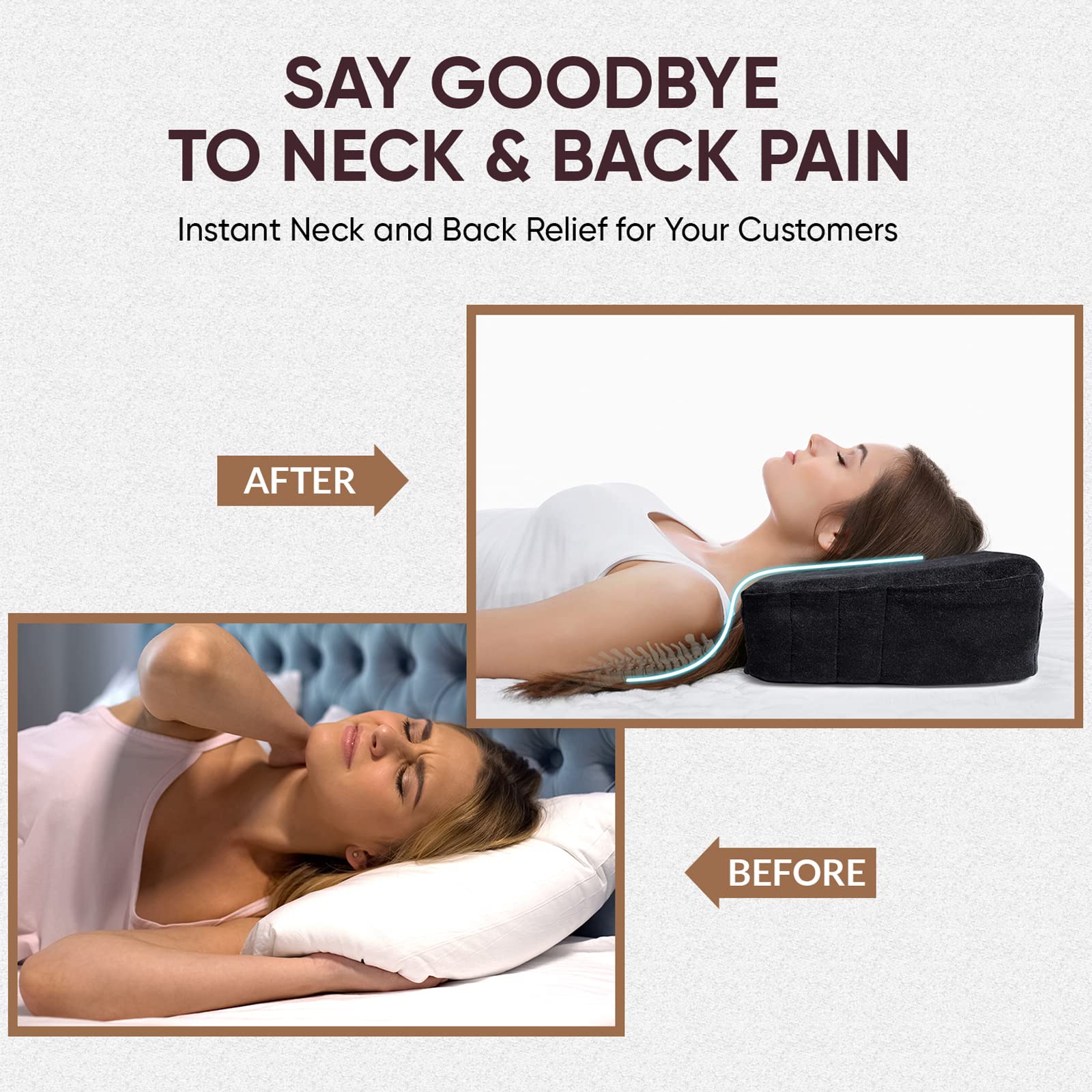 Navizam Lash Pillow for Lash Extensions, Memory Foam Eyelash Extension Pillow with Extra Pillow Case, Ergonomic Neck Pillow