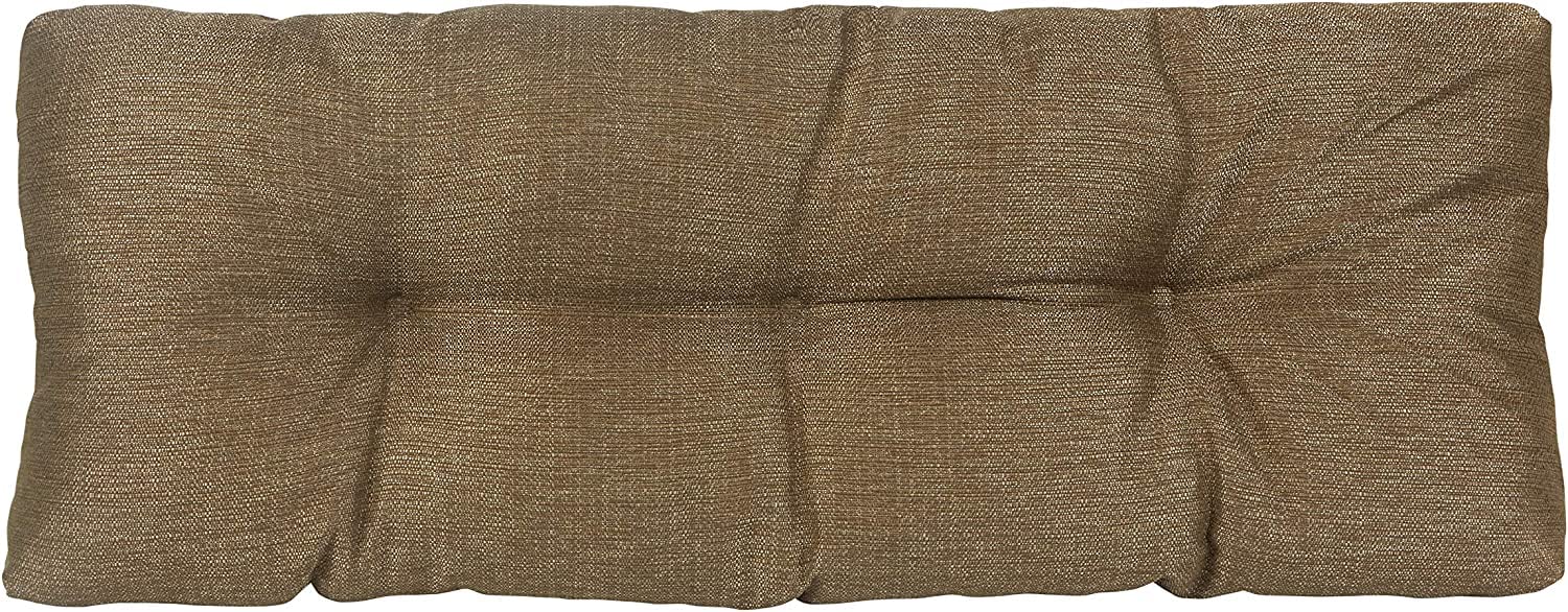 Klear Vu The Gripper Omega Non-Slip Tufted Bench Cushion for Indoor Furniture, Entryway Storage, Bay Window, Corner Nook or Piano Seat, 43 Inches, 06 Gold