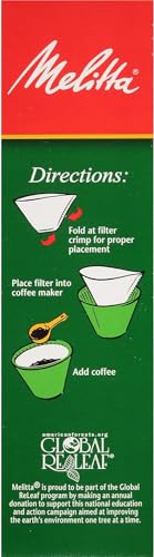 Melitta 4 Cone Coffee Filters, Unbleached Natural Brown, 100 Total Filters Count - Packaging May Vary