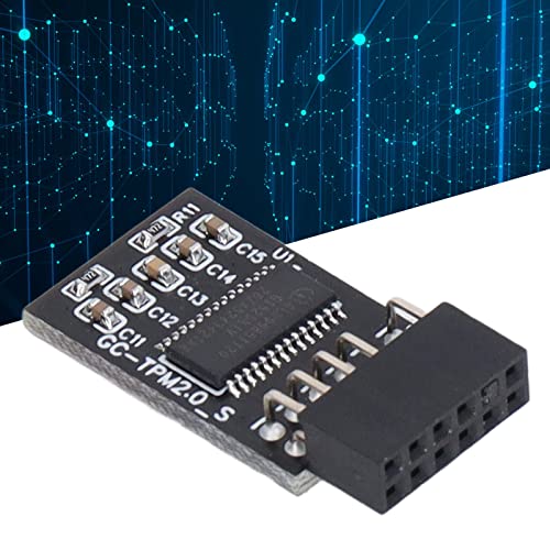 Oumefar TPM 2.0 Module, 27mm Length Encryption Module Electronic Component LPC Interaface Wide Compatibility for Replacement Motherboard