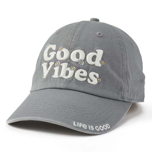 Life is Good. Good Vibes Daisies Chill Cap, Slate Gray