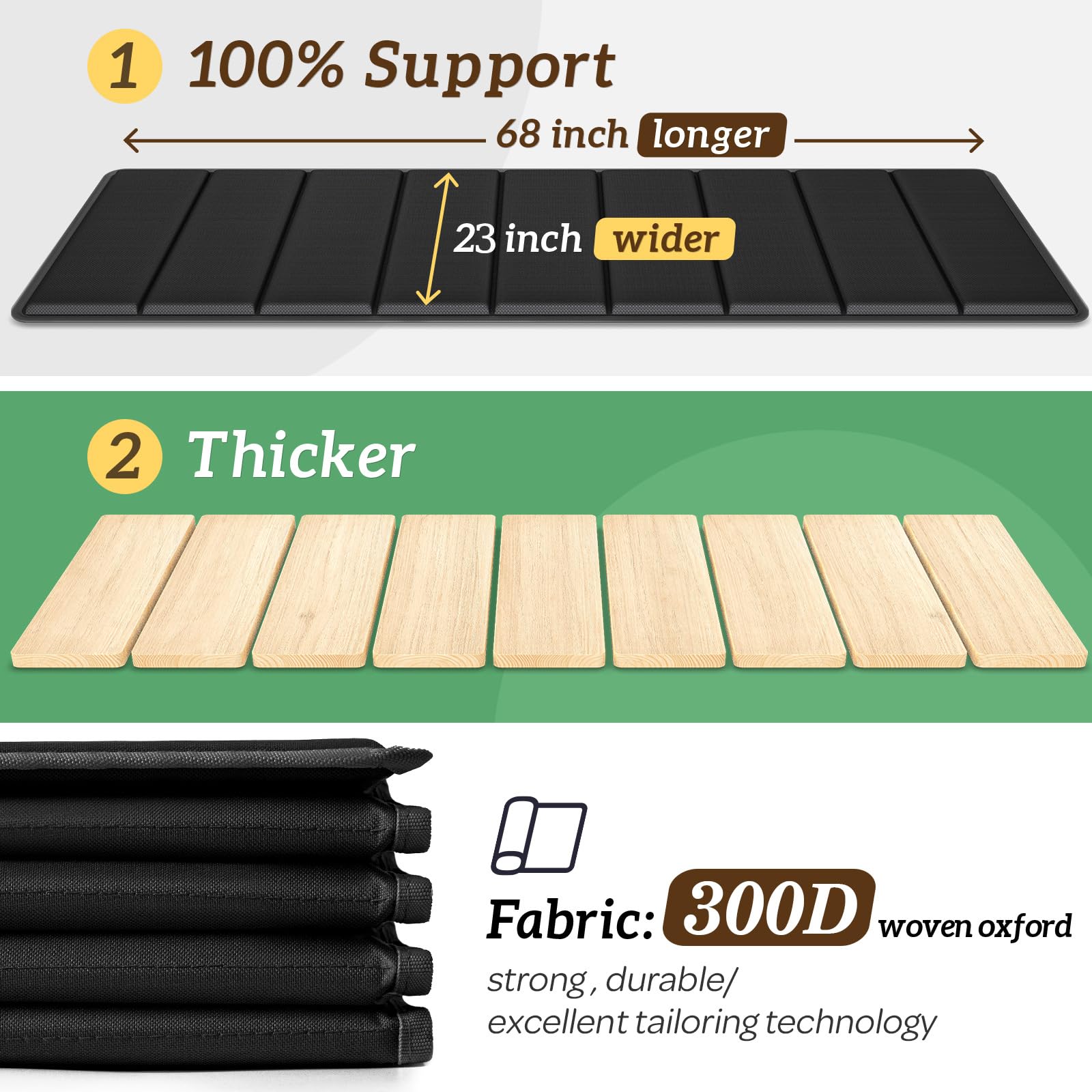 Jin&Bao Wider Couch Cushion Support for Sagging, Heavy Duty Solid Wood Sofa Cushion Support 23"- (21-81)"Couch Supporter Under The Cushions/Sofa Bed Board 100% Saver Sagging