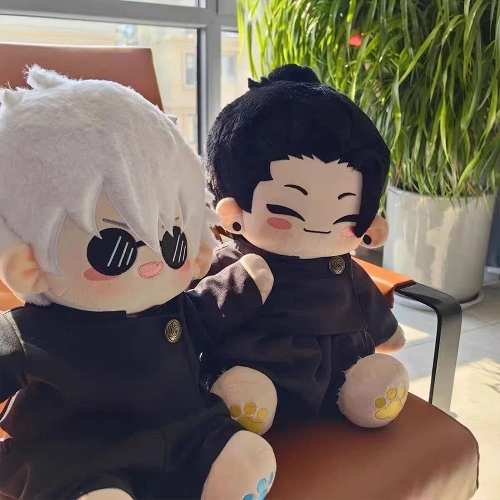 QAHEART 2pcs Geto Suguru Soft Figure Hug Pillow, 40cm Anime JJK Figure Dress UP Changing Cloth Figure Throw Pillow Home Sofa Decoration Collectible for Fans