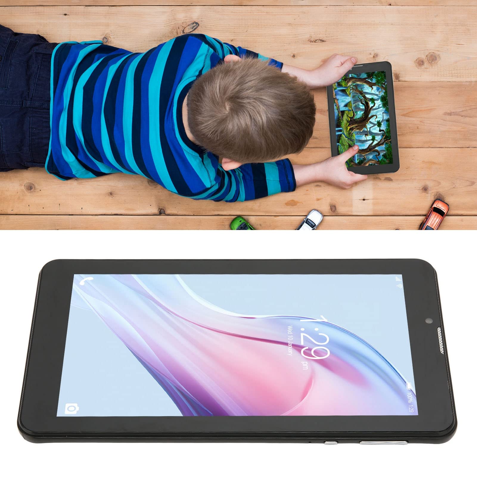 P50 7 inch Kids Tablet, Children Tablet PC, Ages 6 to 12, 2GB RAM, 32GB ROM, Octa Core Processor, IPS Touchscreen, Dual Camera, WiFi Toddler Tablet, 4500mAh (Black)