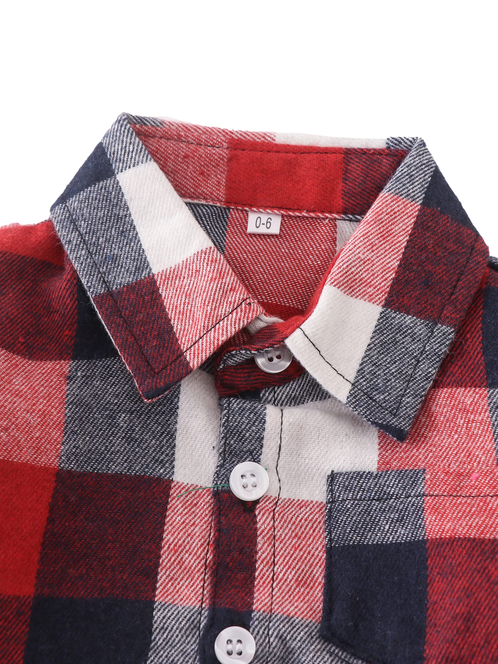 Newborn Boy Outfits Baby Flannel Collared Christmas Buffalo Plaid Baby Boy Button Up Shirt Long Sleeve s Boy