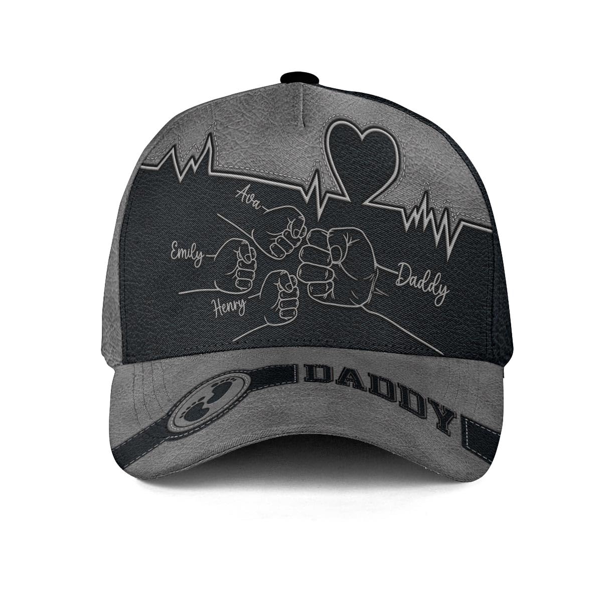 Personalized Fathers Day Hat, Fist Bump Hat, Customized Daddy Hat, Custom Dada Hats, Grandpa Baseball Cap 4