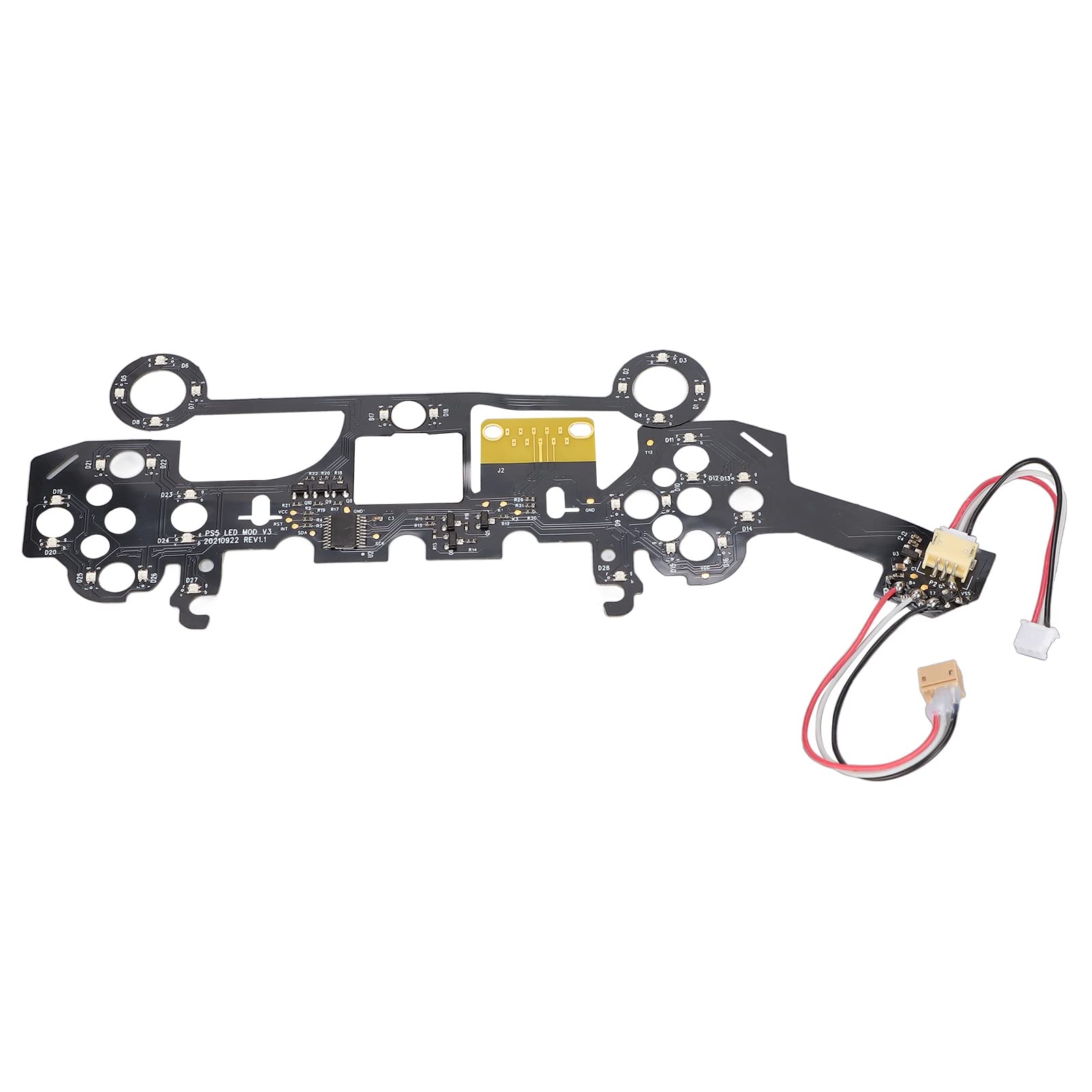 Luminated D Pad Face Buttons, Durable LED Light Button Kit for PS5
