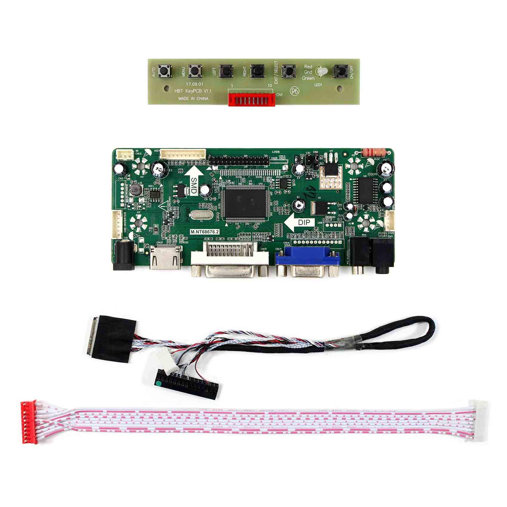 HDMI DVI VGA LCD Controller Board for HT121WX1,HV133WX1 12.1" 13.3" 1280x800 LED 40 Pins LCD Panels