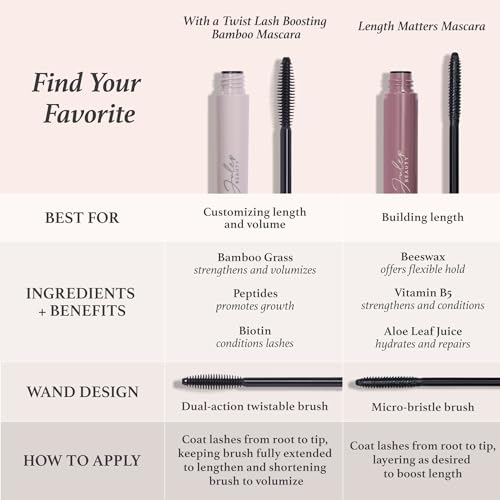 Julep Length Matters Buildable Lengthening Lash Mascara Black, 0.34 Fl Oz