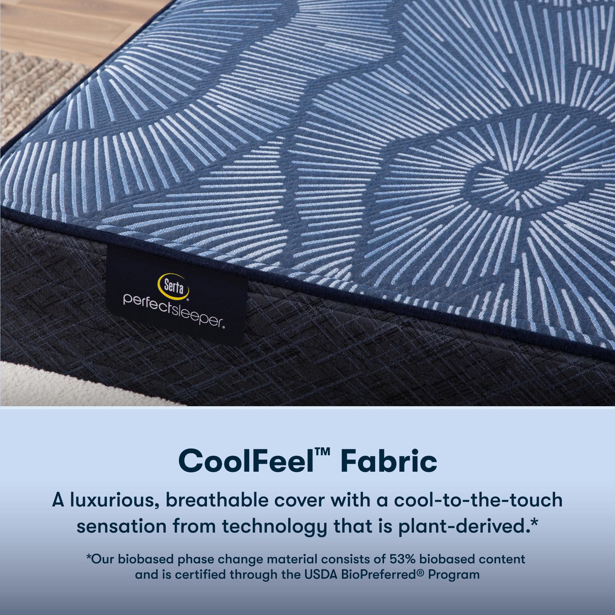 Serta Perfect Sleeper Hybrid Standard 12" Queen Mattress - Firm, Cooling Gel Memory Foam, Pocket Innersprings for Motion Isolation, Edge Support, CertiPUR-US Certified - Pacific Peace