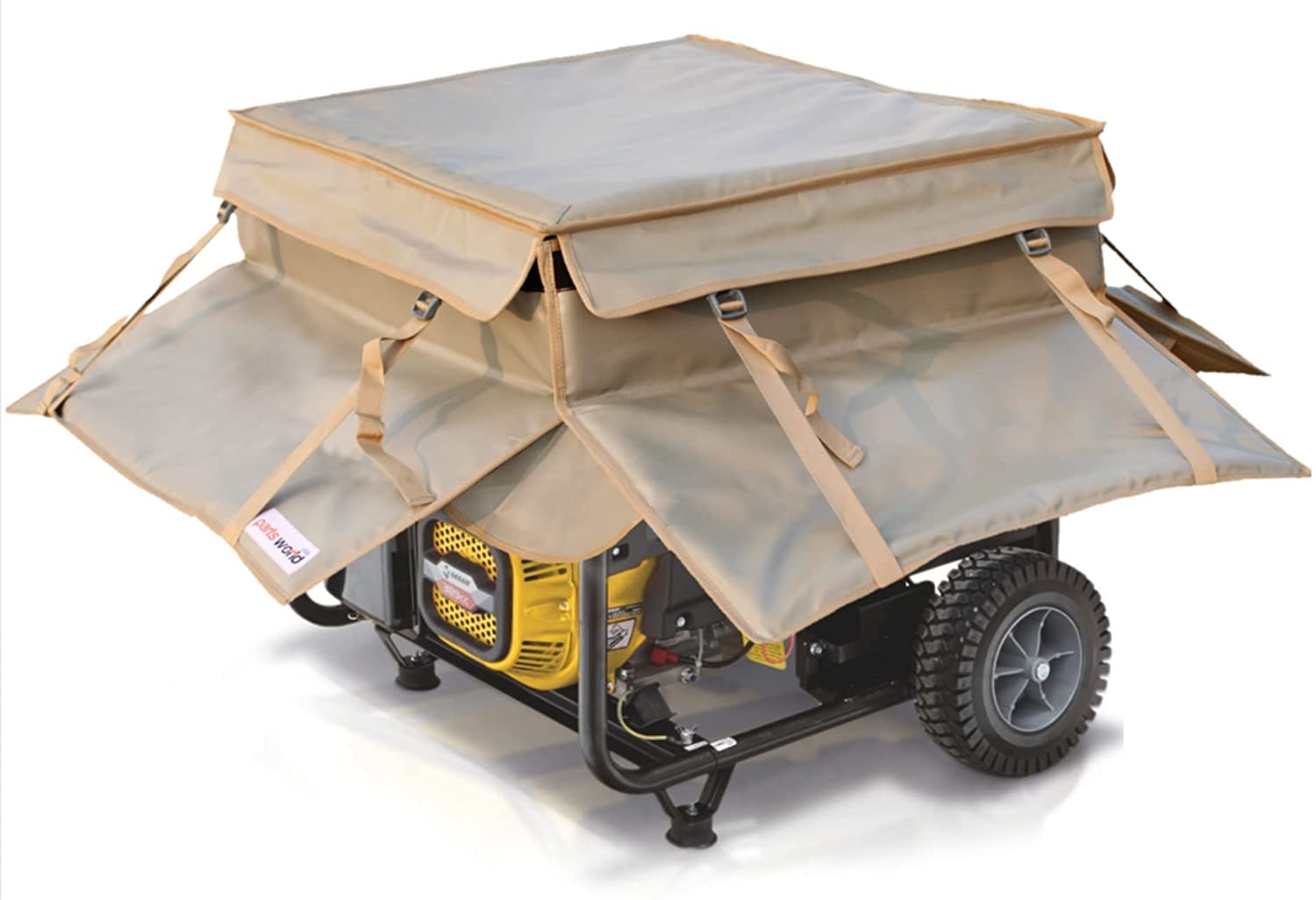 Parts World USA Rain Shelter Enclosure for Portable Generator Tent Running Cover to Run in Rain Storm Snow Sun Heavy Duty Generator Shed for 3500w-12000w Generators