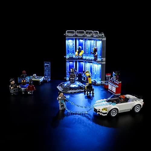LIGHTAILING Light for 76216 Iron-Man Armory - Led Lighting Kit Compatible with Building Blocks Model - NOT Included The Model Set