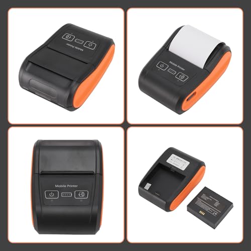 RGREGL Thermal Receipt Printer USB Mini Portable Bluetooth HD Printing for POS Office Electronics