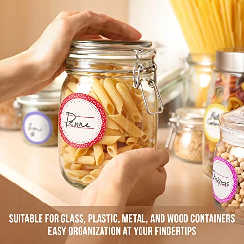 MESS Dissolvable Canning Labels for Jars – 200 Dissolvable Mason Jar Labels - Dissolvable Food Labels for Containers - Jam Homemade Canning Jar Labels Stickers - Removable Mason Jar Labels 2" Granite