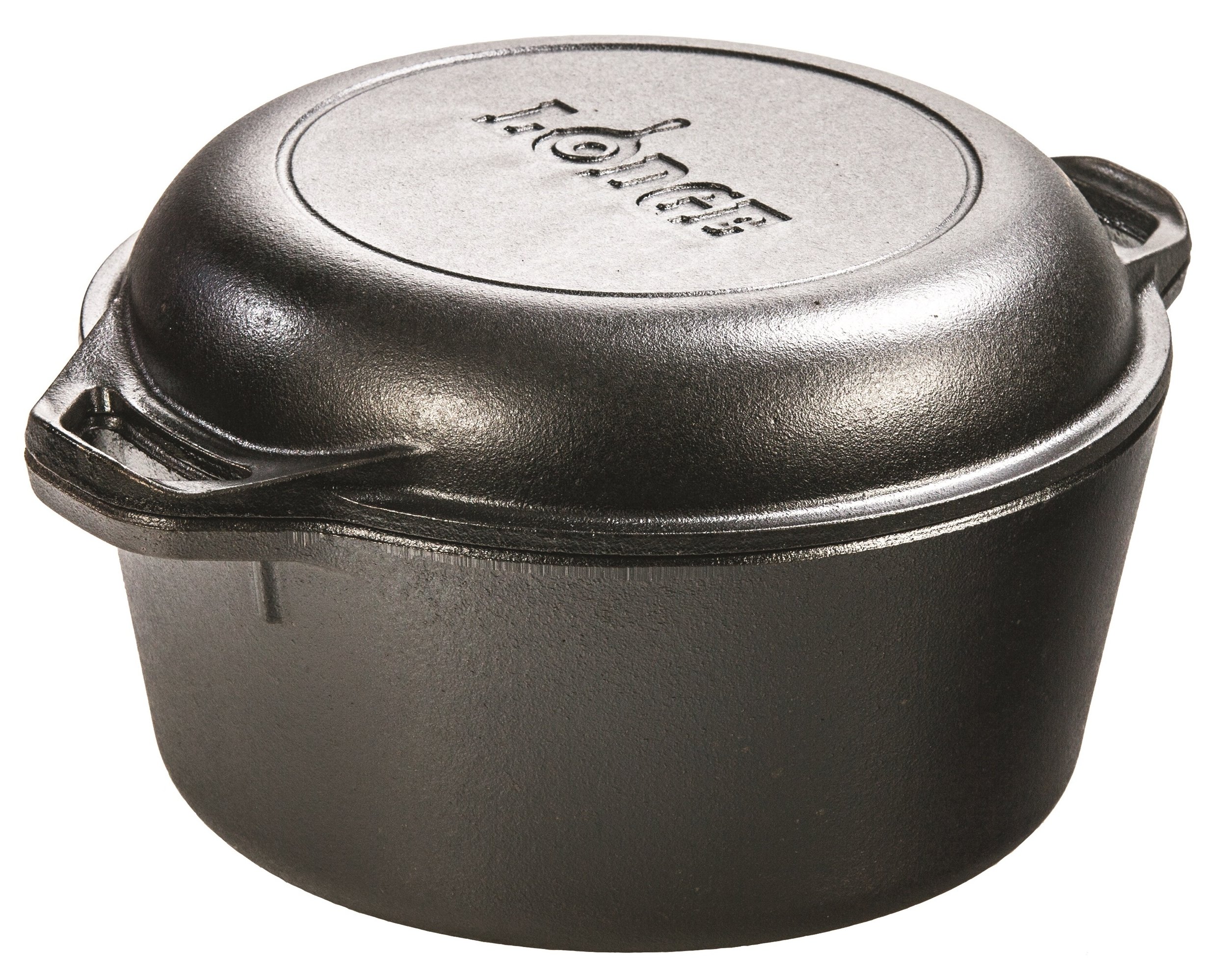 Lodge Cast Iron Serving Pot Cast Iron Double Dutch Oven, 5-Quart & L8SK3 10-1/4-Inch Pre-Seasoned Skillet