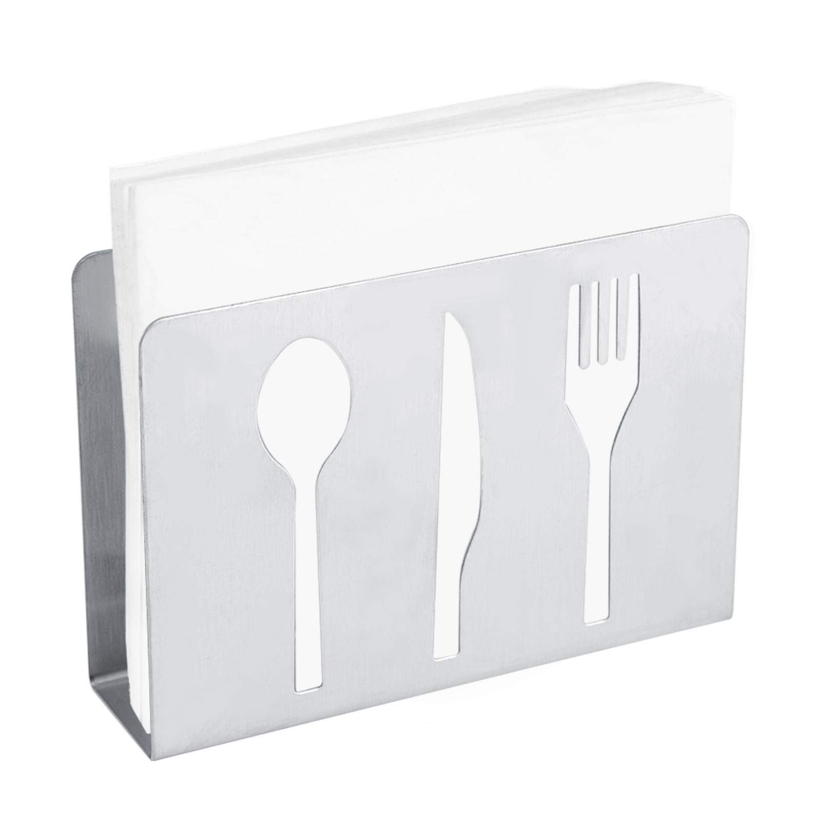 Napkin Holder, Stainless Steel Tableware Pattern Napkin Rack, Kitchen Napkin Dispenser, Modern Serviette Holder Home Bar Restaurant Table Decor
