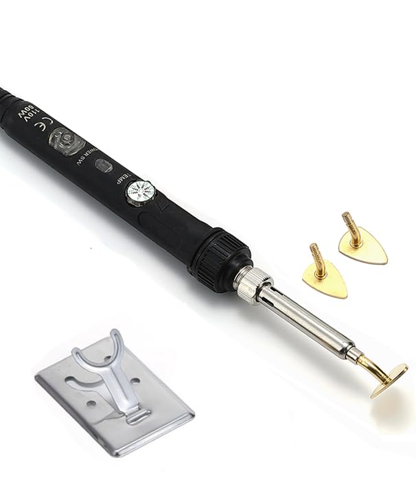 Tiny Iron,Mini Iron for Crafts 80W Mini Small Iron Patch Clothes T Shirts Shoes Clothes and Hats Portable and Easy Iron Supplies Adjustable Temperature (Black)