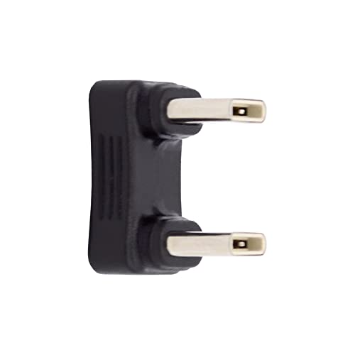 NFHK 480Mbps USB-C Type C Male to Male Coupler Extender Power Data Adapter Opposite U Shape Back Angled for Power Bank Phone Laptop
