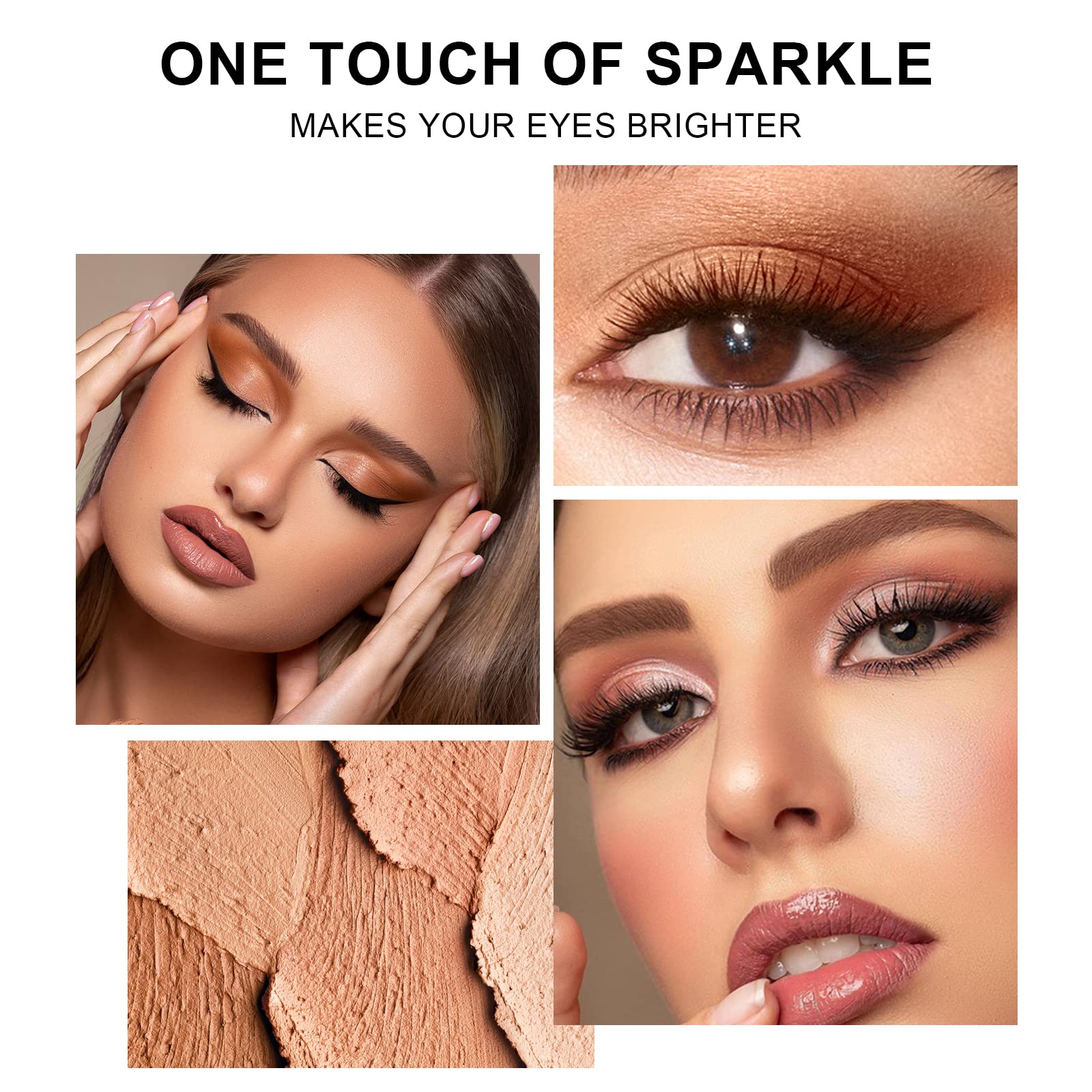 NewBang 5Pcs Matte Eyeshadow Stick Set,Neutral Brown Eye shadow Brightener Stick No Shimmer Creamy Eyeshadow Pencil Crayon,Waterproof Long Lasting Highlighter Eyeliner Eyeshadow Stick Makeup