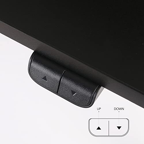 SANODESK Electric Standing Desk Adjustable Height Desk 48 x 24 Inches Sit Stand Up Desk with Splice Board for Home Office Computer Table (Black Frame + 48" Black Top)