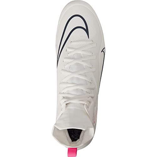 Nike Alpha Huarache 8 Elite CW4440-116 Sail/Hyper Pink/Laser Blue/White Men's Lacrosse Cleats 10.5 US