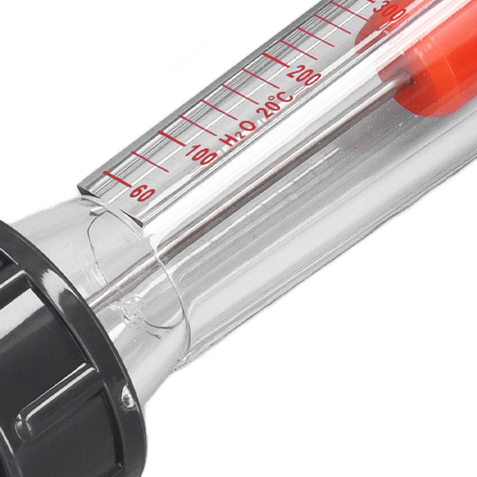 Pipe Flowmeter, ABS 4% Accuracy Level Acid Resistant Tube Flowmeter Clear Scoring Line for Light Industry for Chemical
