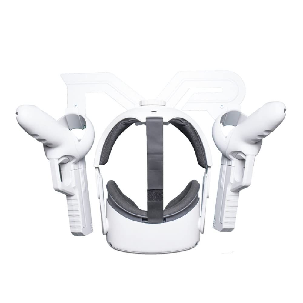 Long Stick Handle Bracket and VR Headset and Controller Wall Mount Storage Stand Hook Compatible for Quest 2