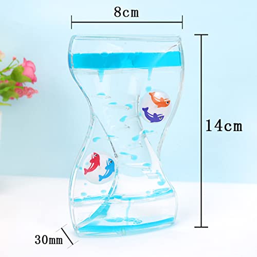 Liquid Timer,Moving Drip Oil Hourglass,Liquid Motion Bubbler Timer,Stress Relief Timer Toy, Time Management for Kitchen Daily Classroom Game Home Office,Orange