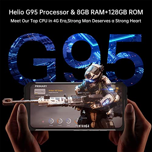 Rugged Smartphone OUKITEL WP17 Night Vision 64MP Triple Camera IP68 Waterproof NFC Phone,8GB+128GB 8300mAh Battery Android11 Dual 4G Global Bands Rugged Cell Phone,6.78‘’FHD+ Unlocked Mobile Phone