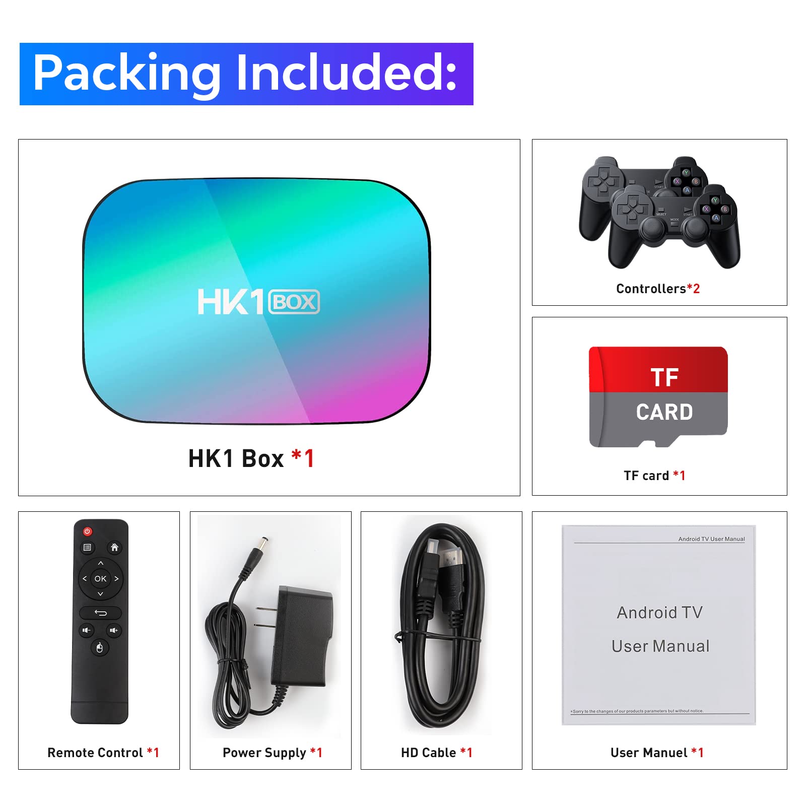 Kinhank Super Console X Hk1 Box with 114000+ Games,Amlogic 8K UHD Display Retro Game Console,S905X3,Android 9.0 and Emuelec 4.5 Game System in 1(256G)