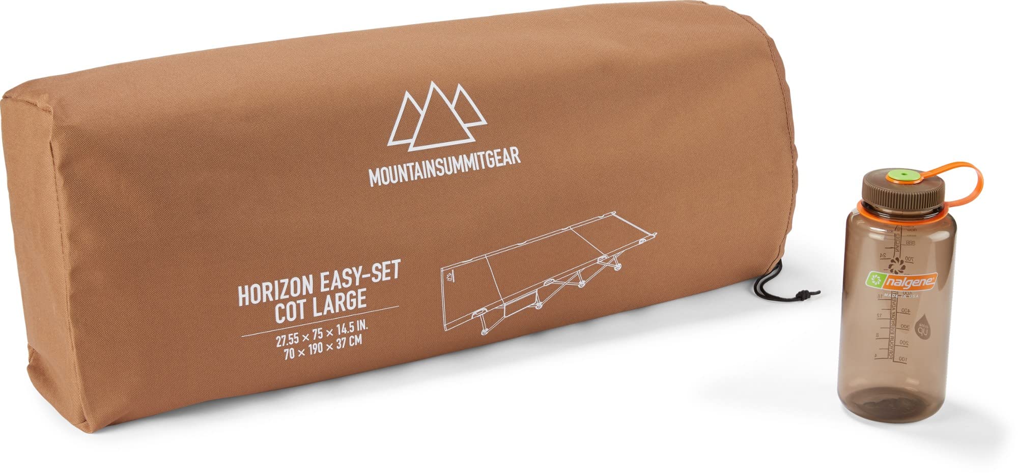 MOUNTAIN SUMMIT GEAR Horizon Cot, Foldable Camping Cot for Children & Adults, Durable Sleeping Pad with Steel Frame That Holds 300 lbs, Folding Bed includes Side Storage (by Caddis Sports Inc.)
