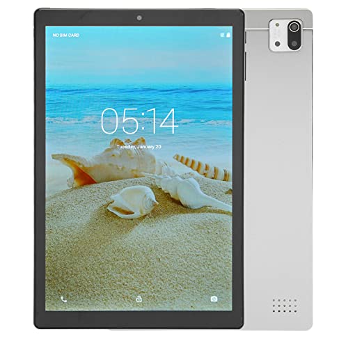 Naroote Gaming Tablet, 100-240V Octa Core Processor 4GB 64GB HD Tablet 5G WiFi Support Calling for Study (US Plug)