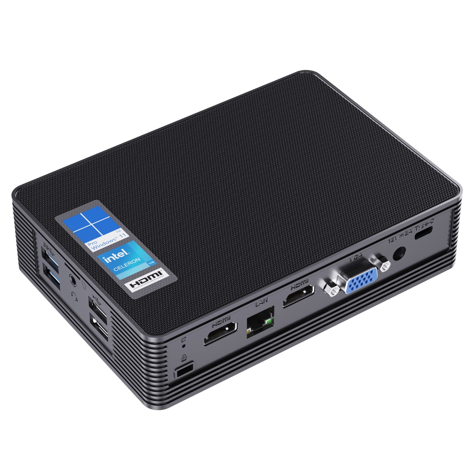 Mini PC,MeLE Quieter HD3 Fanless Mini PC Celeron N5105 16GB LPDDR4 512GB ROM Small Desktop Computer Micro Form Factor PC with WIFI 6,BT 5.2,Gigabit Ethernet,USB 3.0,Dual 4K HDMI,1x VGA for Office/Home