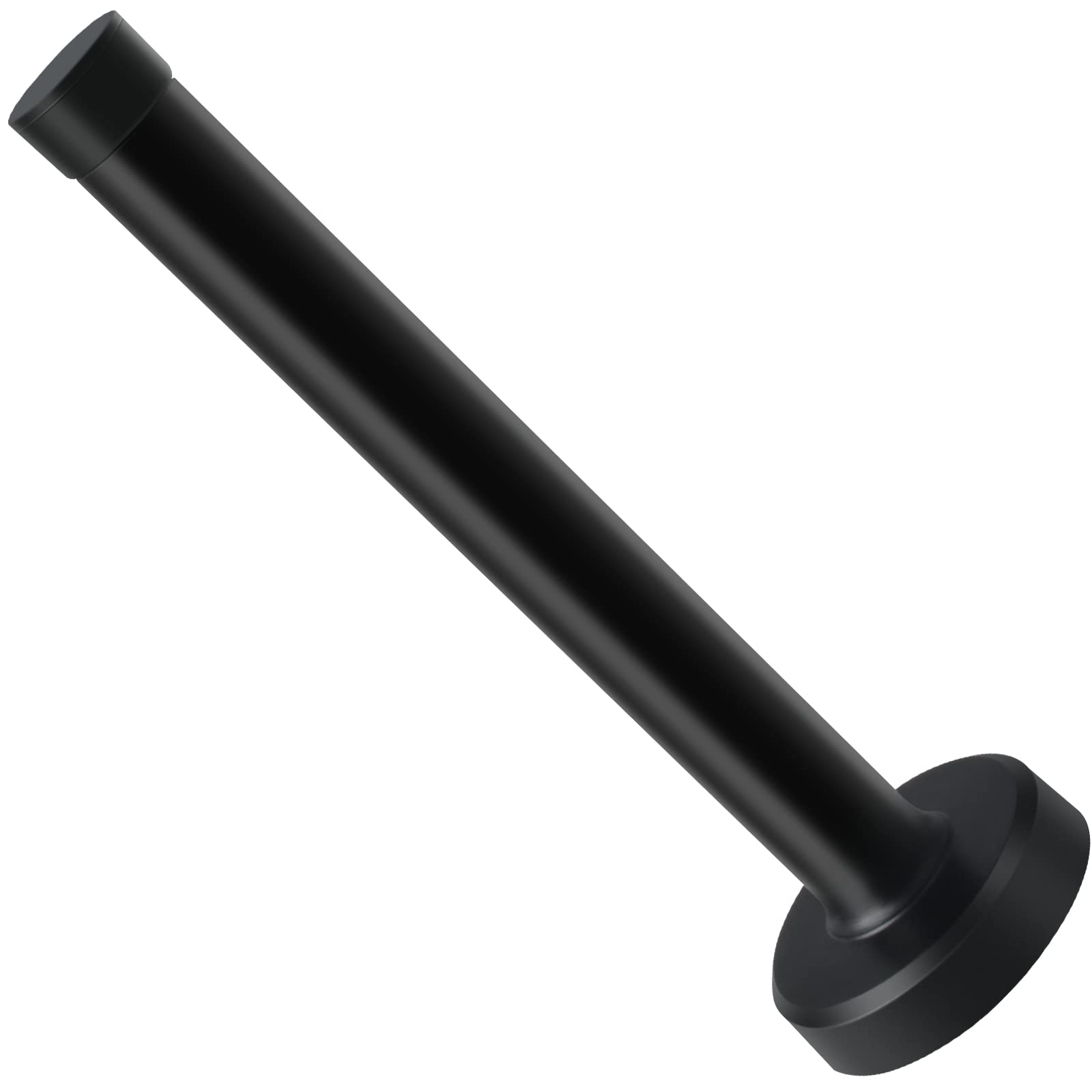 KOLAKO Door Stop, Long Door Stopper 10 Inch Wall Mounted Black Doorstops with Rubber Bumper Tip Baby Proof Extended Door Holder, Stainless Steel Extra Long Door Stops