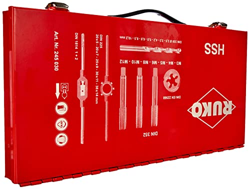 Ruko 245030聽-聽Set of Drilling Tools HSS tap DIN 352聽(Metal Box/a 44U)