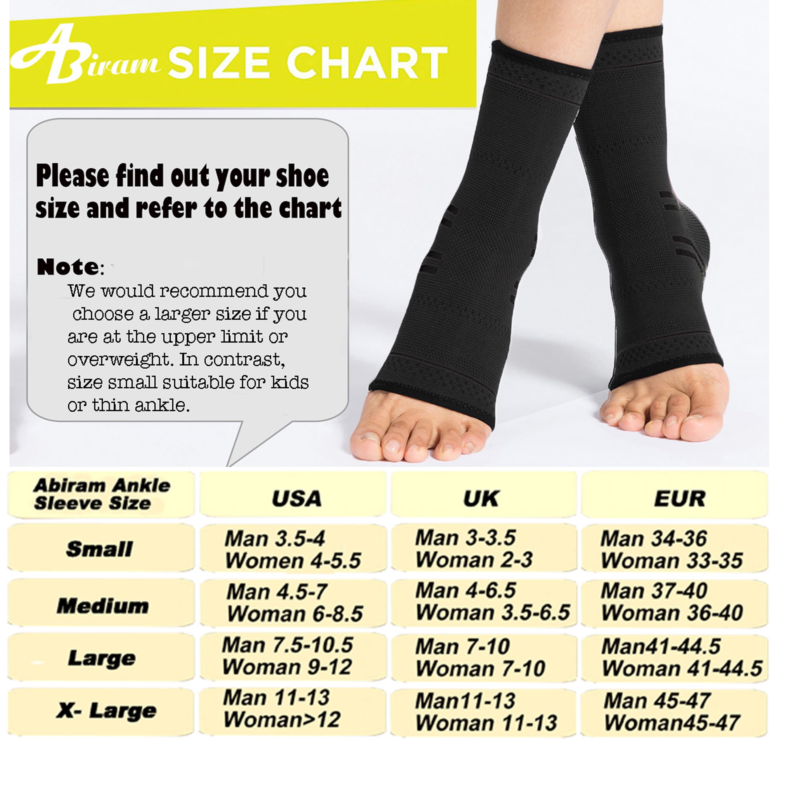 Jupiter Foot Sleeve (Pair) with Compression Wrap, Ankle Brace For Arch, Ankle Support, Football, Basketball, Volleyball, Running, For Sprained Foot, Tendonitis, Plantar Fasciitisā¦
